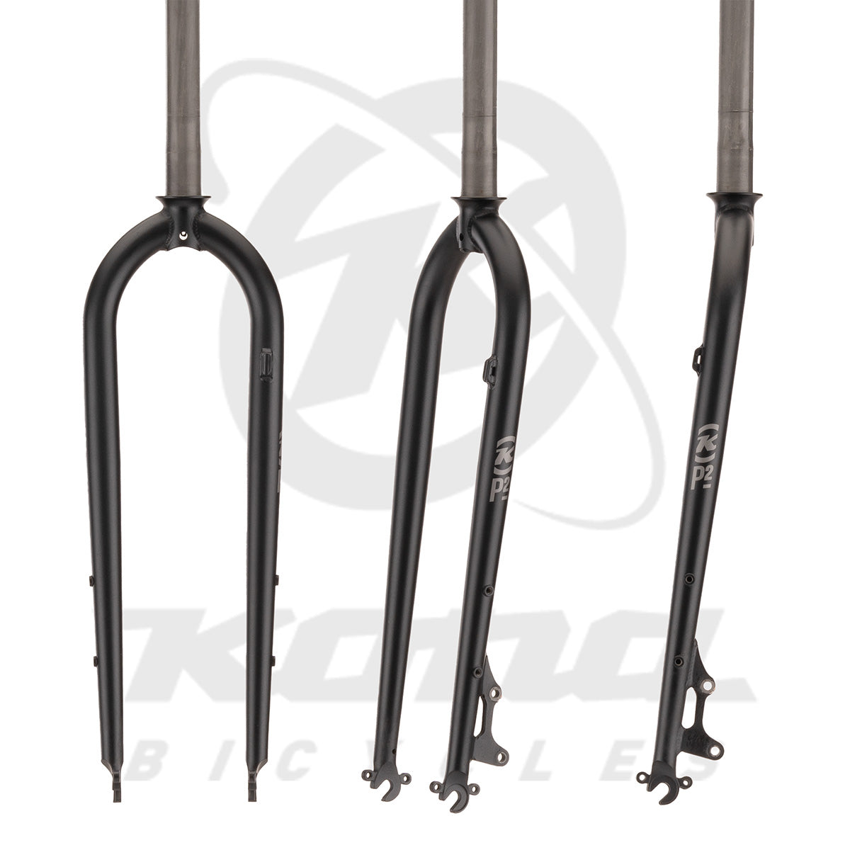 Fork- Unit- cromo- 470mm A/C, 50mm OF, QR, ISO disc, matte black | Kona